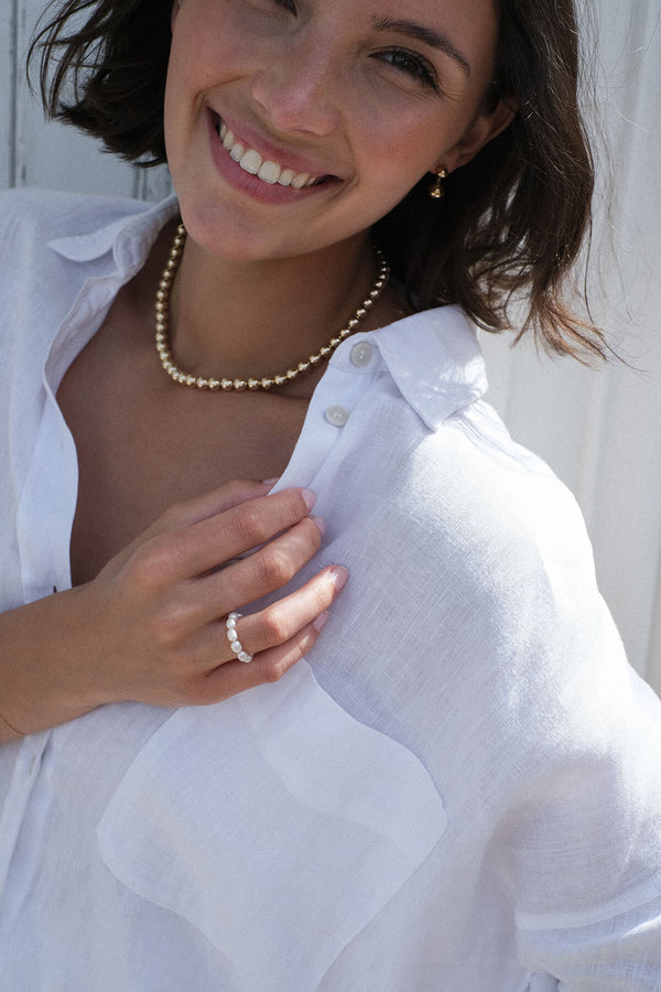 Bague CASSIS en véritables perles de culture - Bijou de Méditerranée